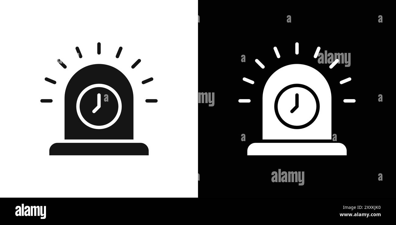 Urgent emergency icon logo sign vector outline in black and white color ...