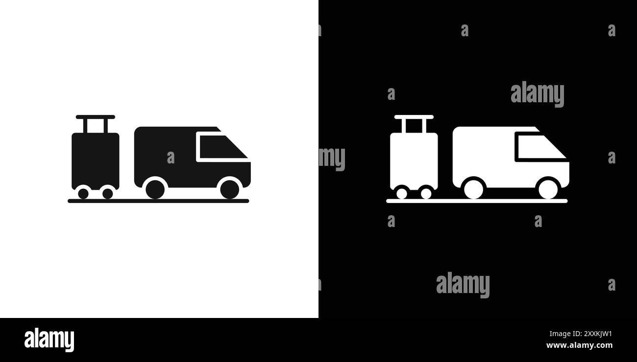 Transfer icon logo sign vector outline in black and white color Stock ...