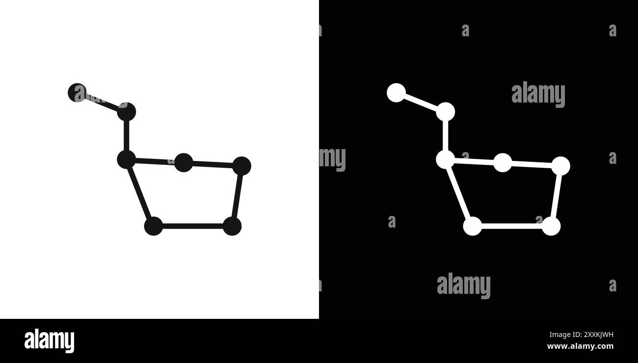 Ursa major icon logo sign vector outline in black and white color Stock Vector Image & Art - Alamy