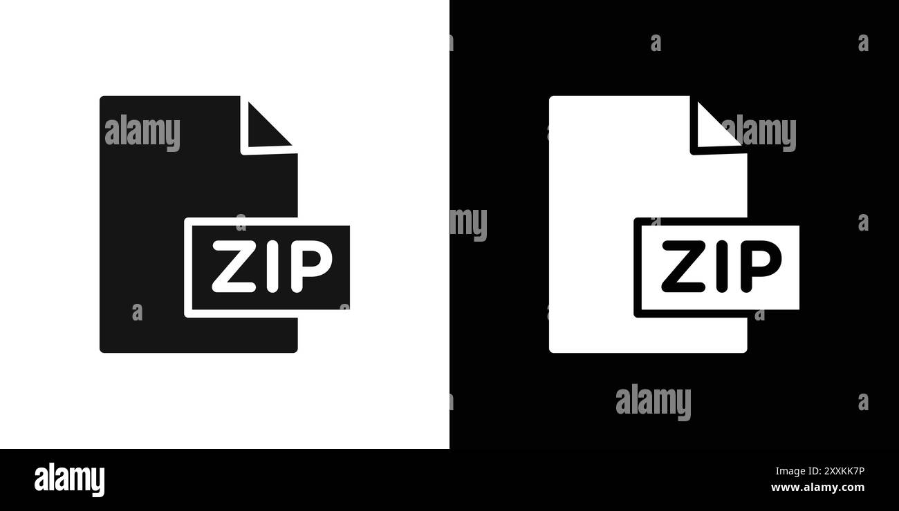 Zipped folder icon Black and White Stock Photos & Images - Alamy