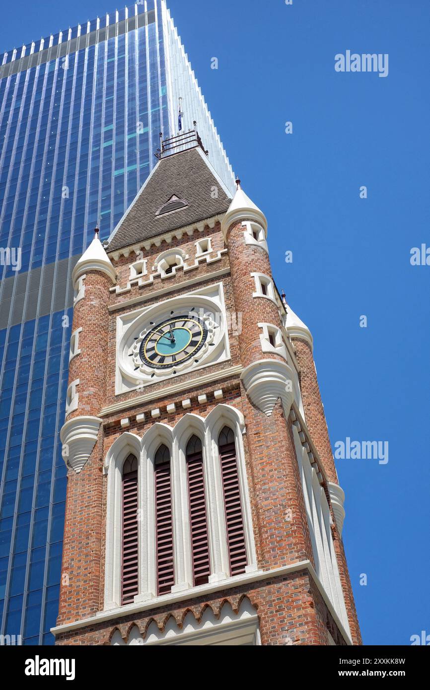 Perth, Western Australia, Perth Town Hall Clock Tower, on the corner of ...