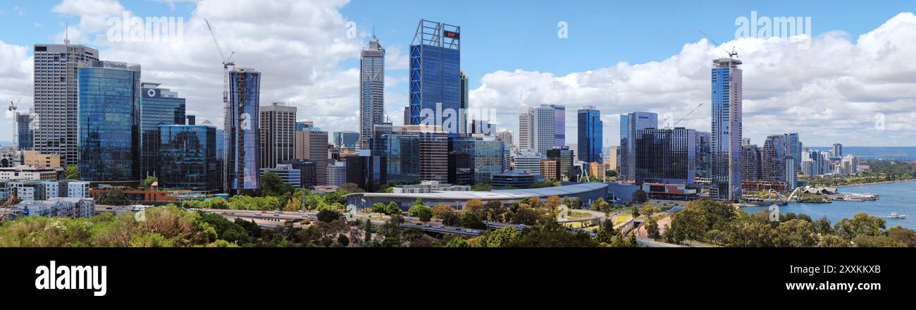 Panorama of the city of Perth, Western Australia QV.1 to David Malcolm ...