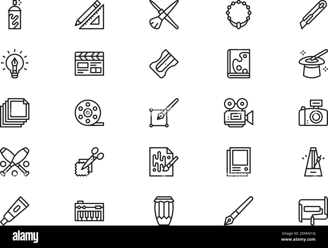 General arts icons collection is a vector illustration with editable ...