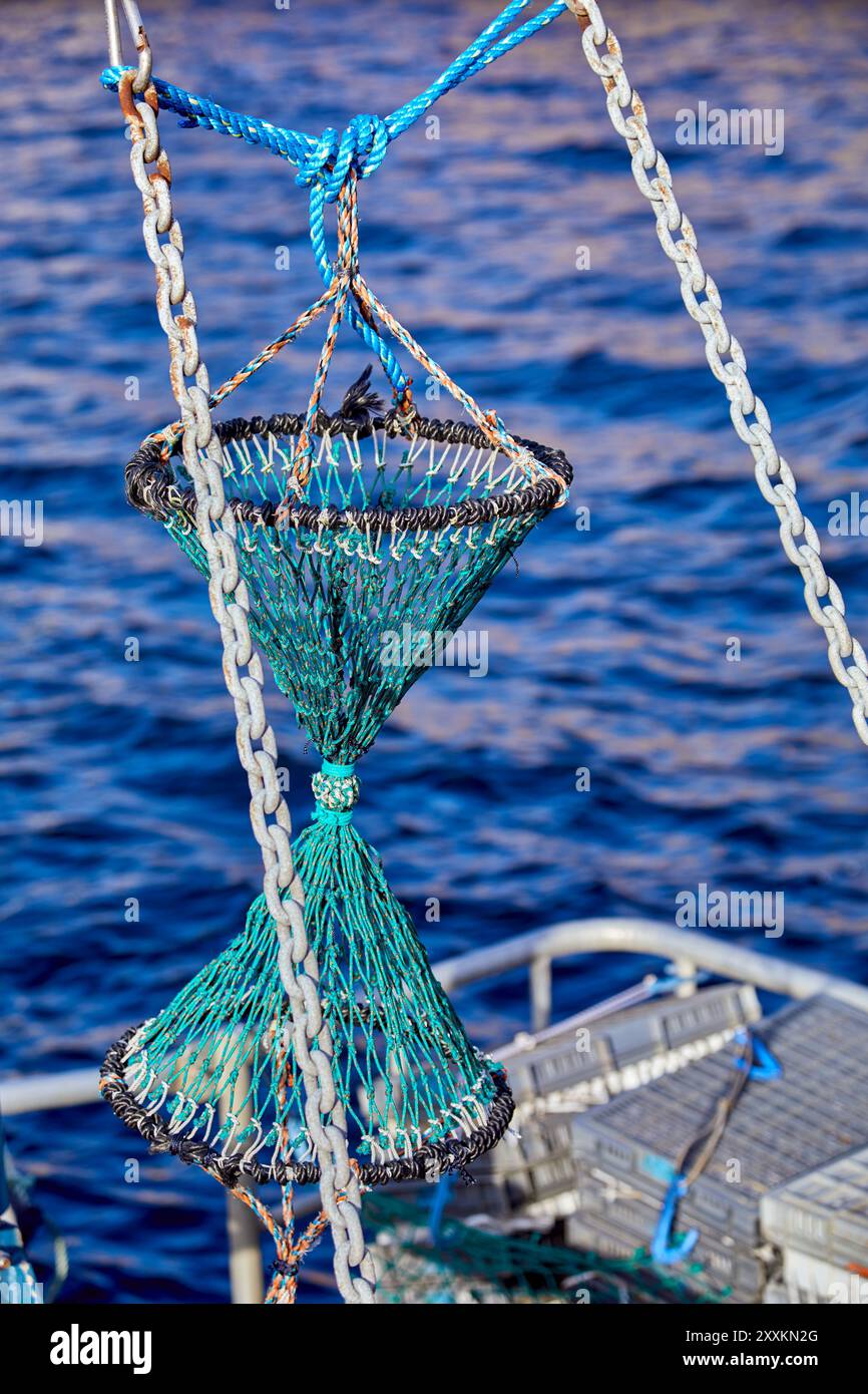 Signal that a ship is fishing, two cones making an hourglass shape ...