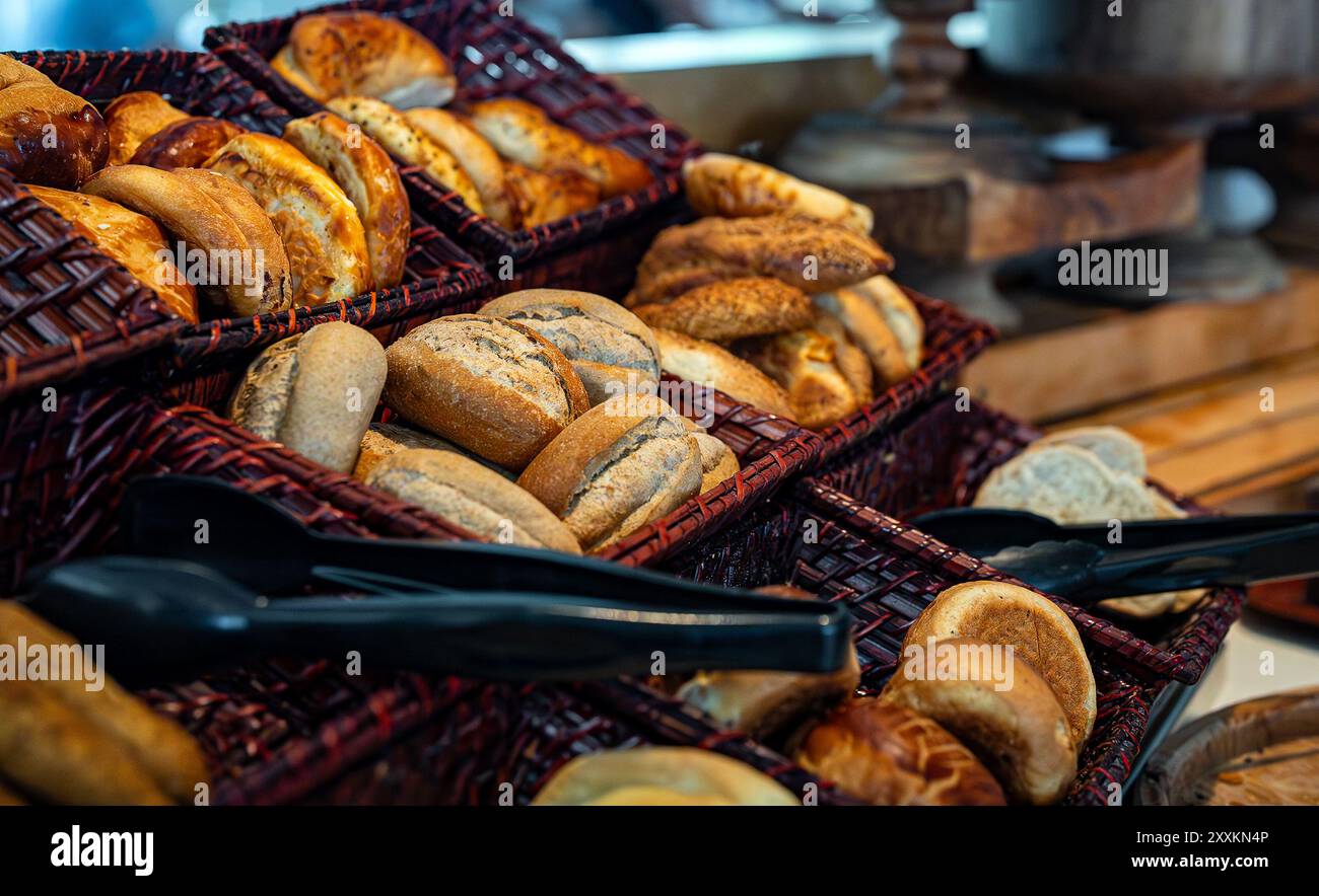 Various types of bakery products on the table Stock Photo - Alamy