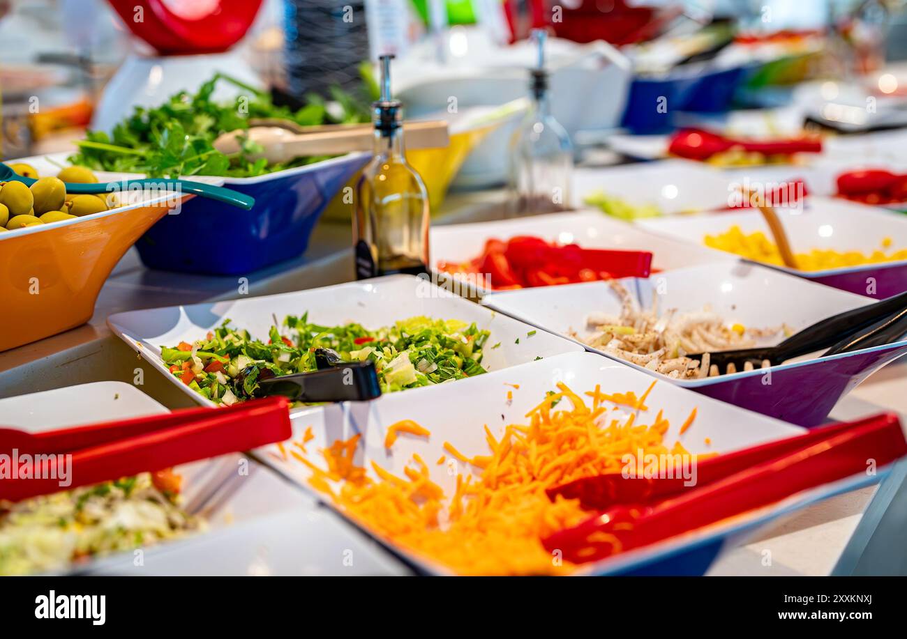 Various sliced vegetables in the buffet Stock Photo - Alamy