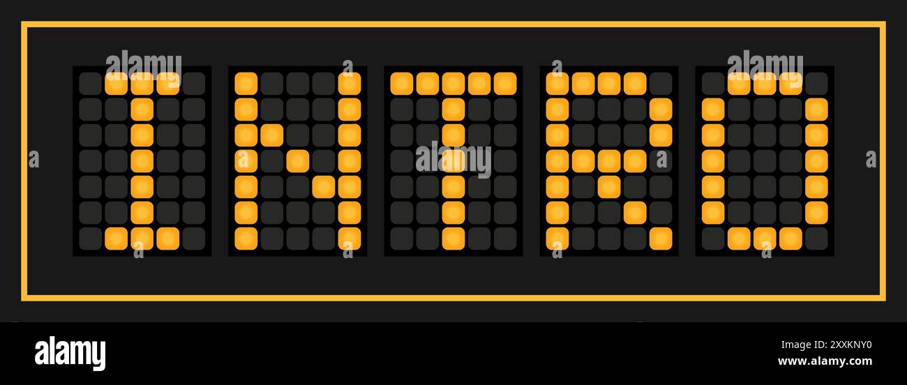 Orange color led banner in word intro on black background Stock Vector ...