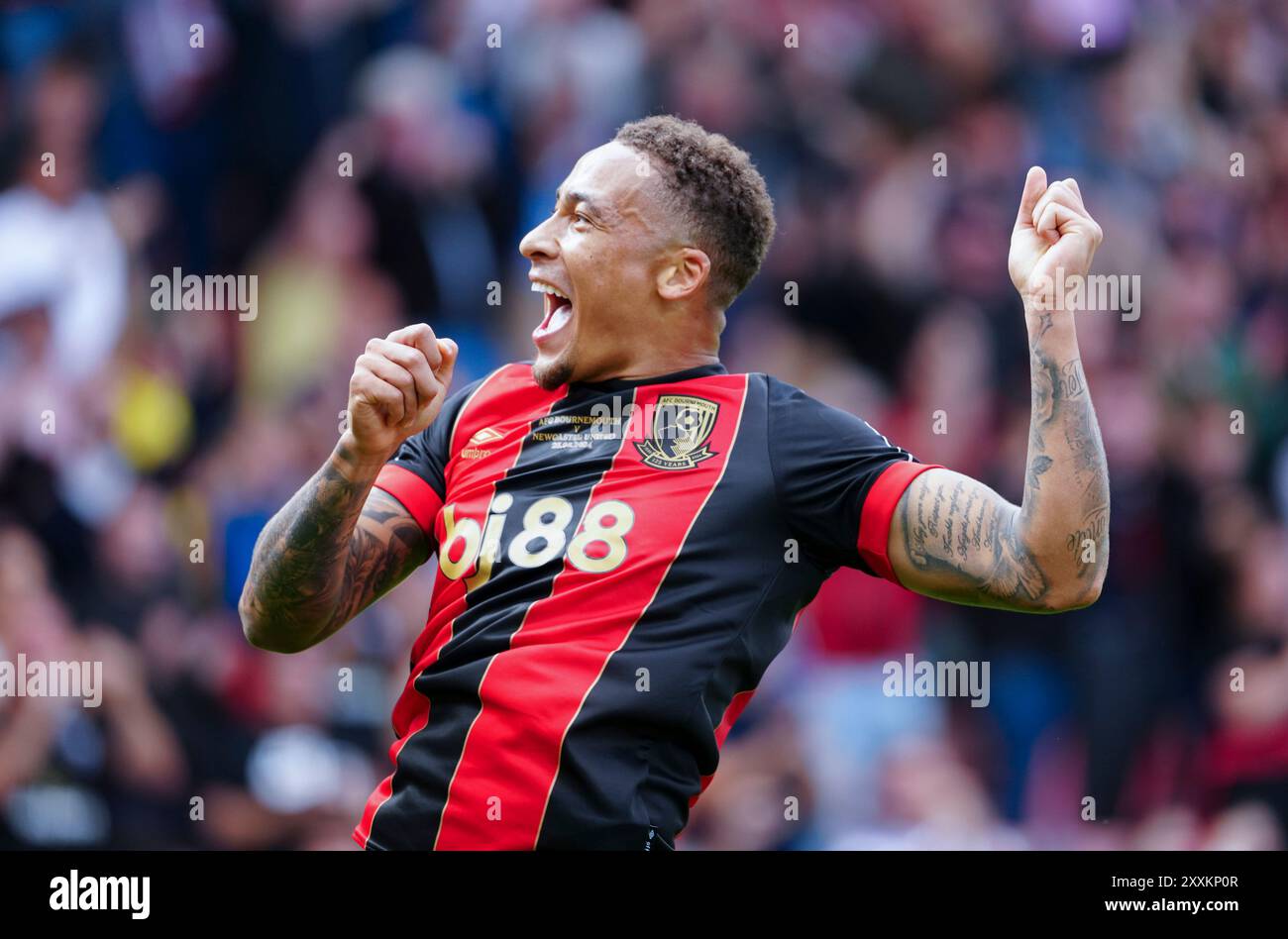 Bournemouth's Marcus Tavernier celebrates scoring opening goals during ...