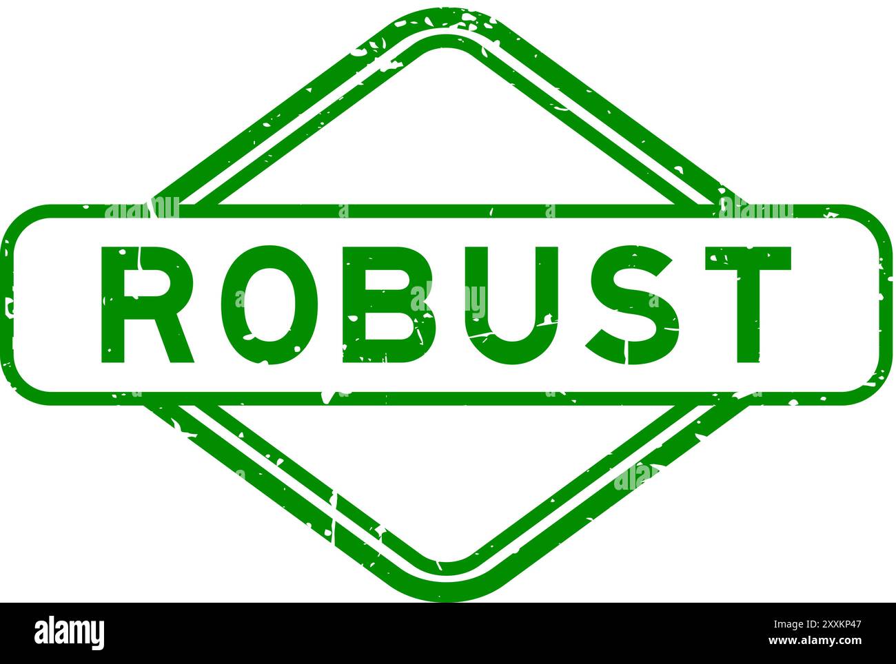 Grunge green robust word rubber seal stamp on white background Stock ...