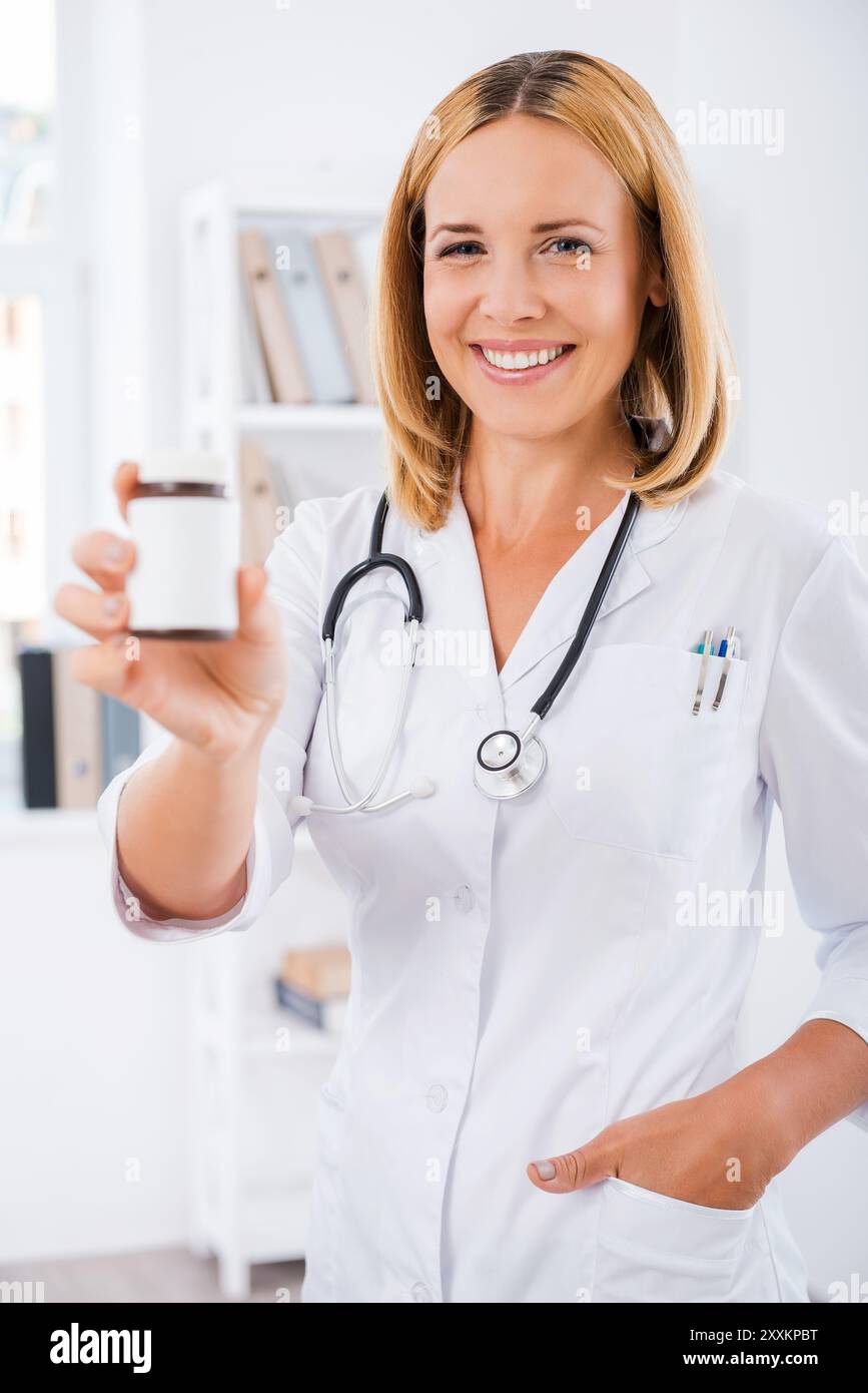 Happy doctor looking container hi-res stock photography and images - Alamy