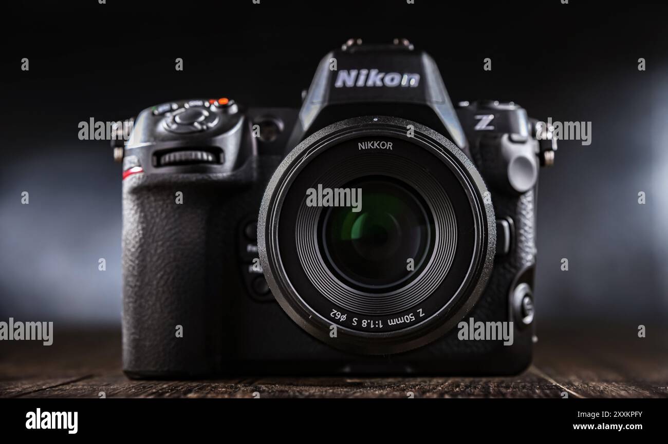 POZNAN, POL - JAN 26, 2024: Nikon Z 8, a high-end full-frame mirrorless ...