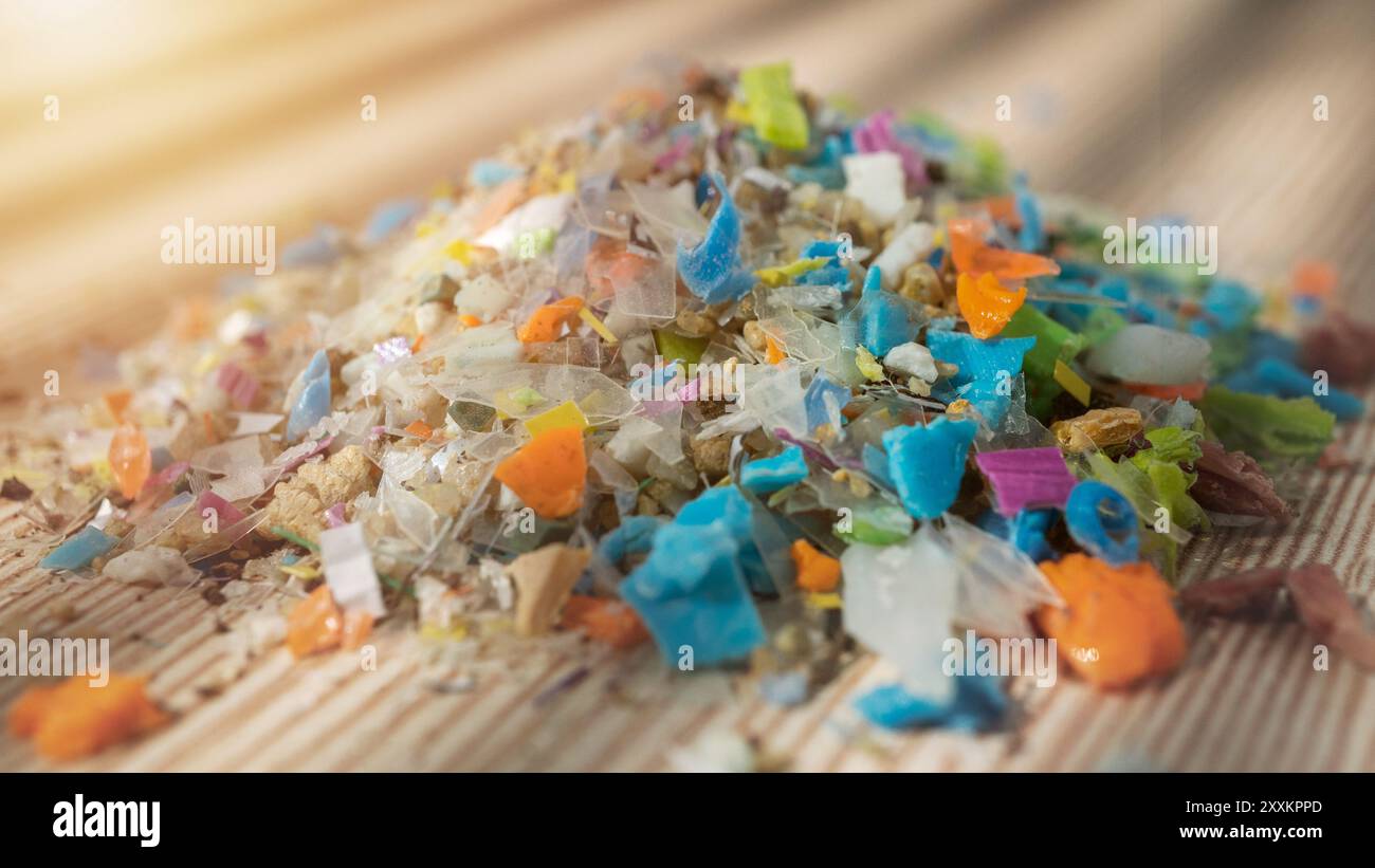 Microplastics collected from the sand on the beach of the Black sea ...