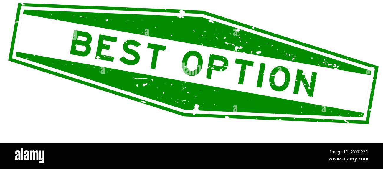 Grunge green best option word hexagon rubber seal stamp on white background Stock Vector Image ...
