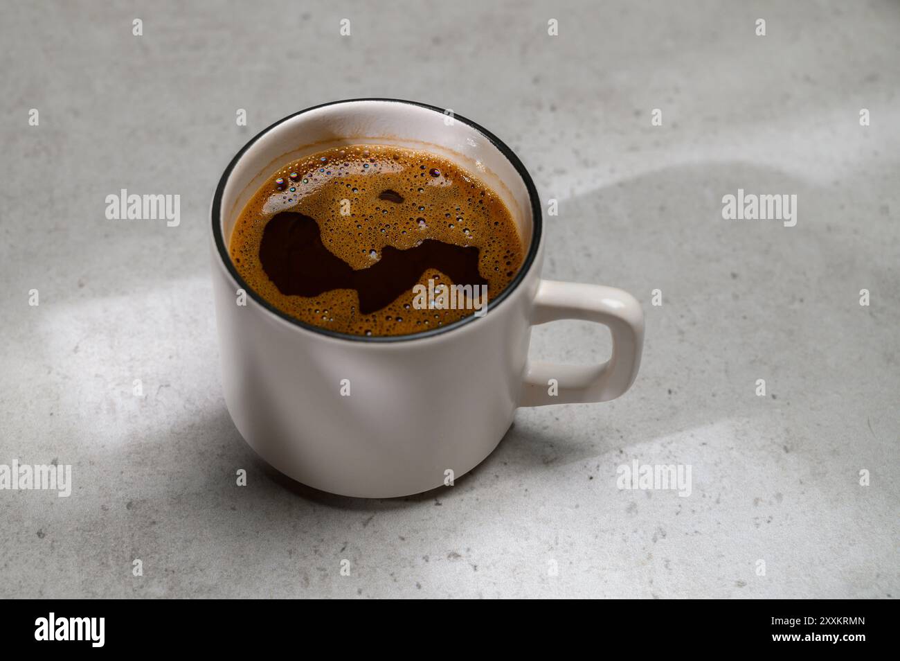 coffee cup on background. White сoffee cup . Front view, copy space ...