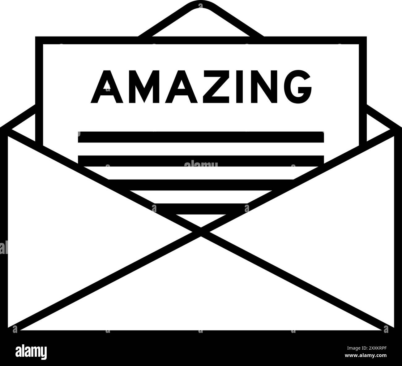 Envelope and letter sign with word amazing as the headline Stock Vector ...