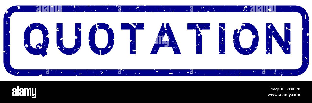 Grunge blue quotation word square rubber seal stamp on white background Stock Vector Image & Art ...