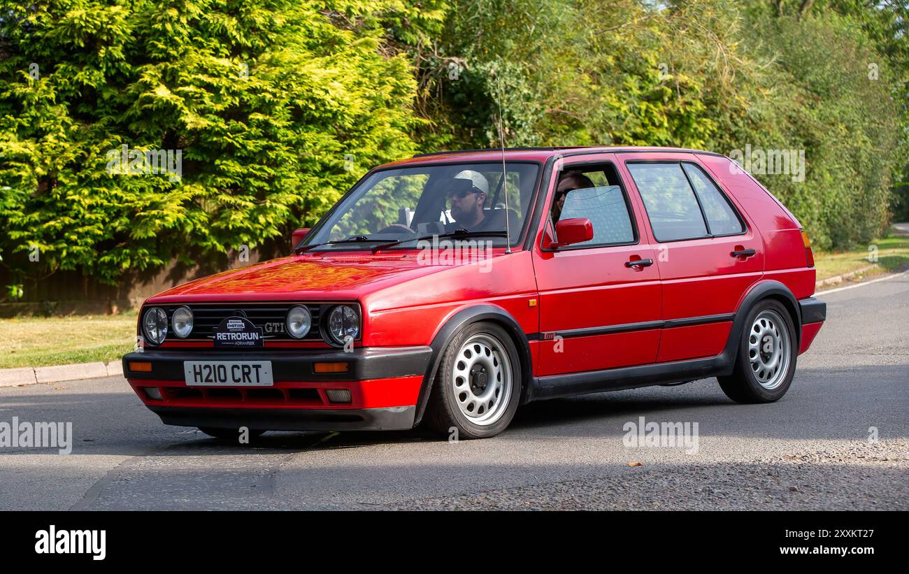 Whittlebury,Northants.,UK - Aug 25th 2024: 1990 red Volkswagen Golf gti ...