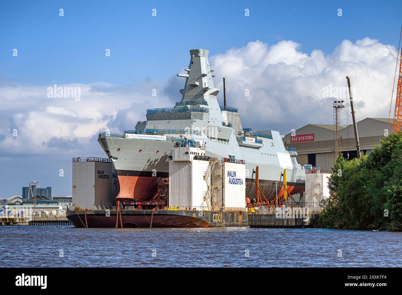 The future HMS Cardiff (F89), the second of eight Type 26 frigates ...