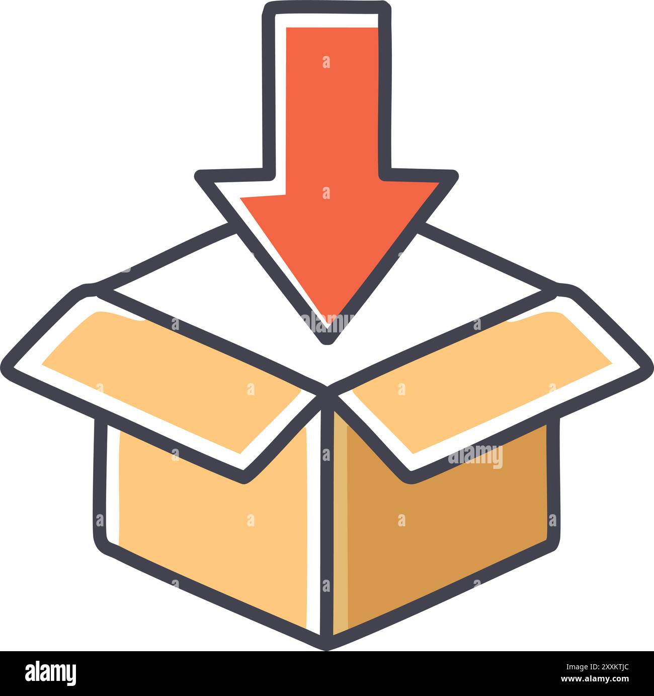 Item Drop Off Point Visual Representation Of Placing An Object Into A Designated Container
