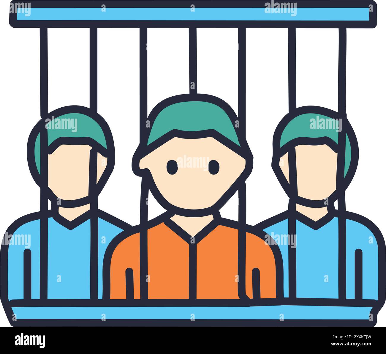 Inside a cage Stock Vector Images - Alamy