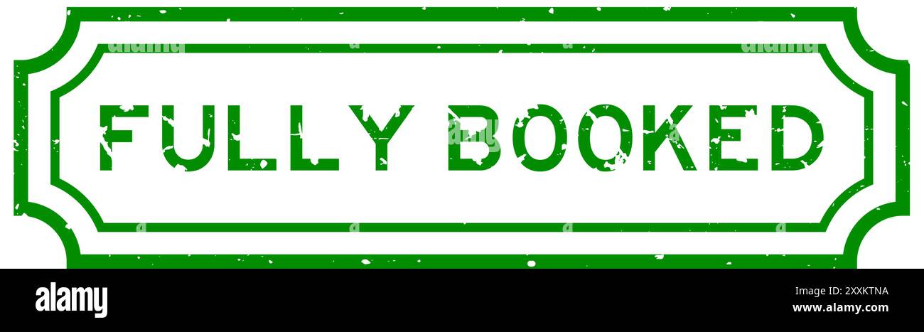 Grunge green fully booked word rubber seal stamp on white background ... Grunge green fully booked word rubber seal stamp on white background ...