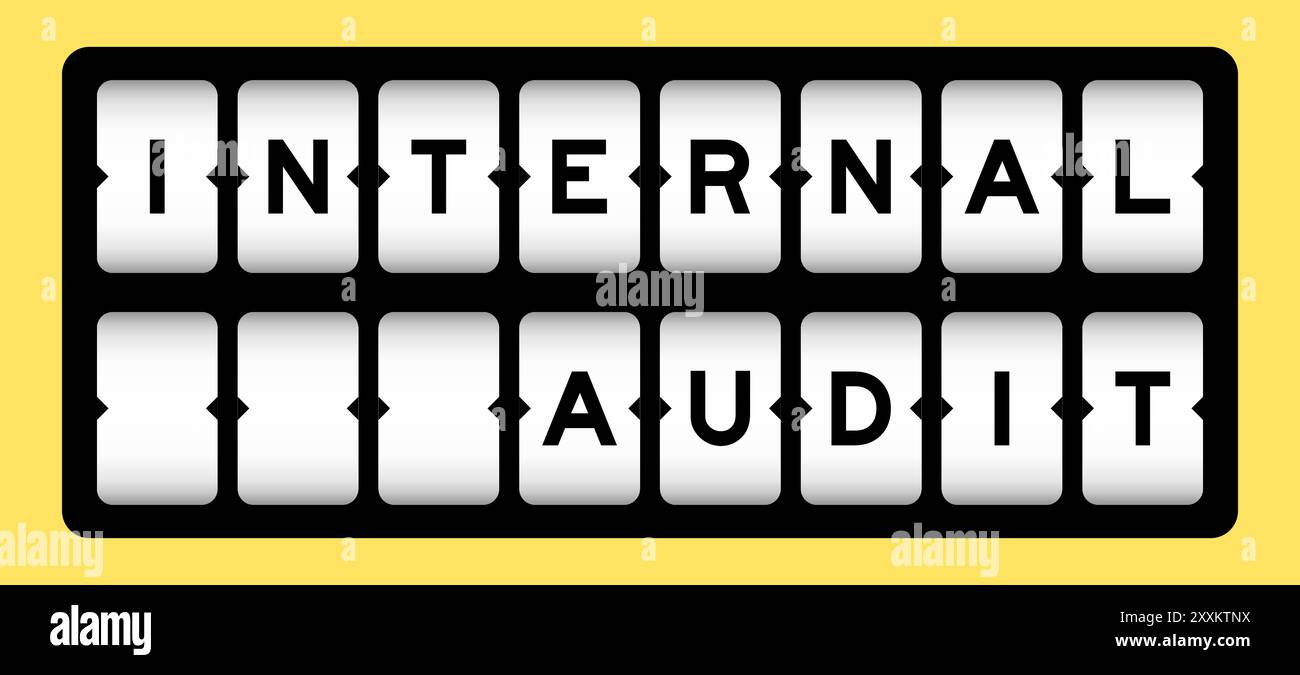 Black color in word internal audit on slot banner with yellow color ...