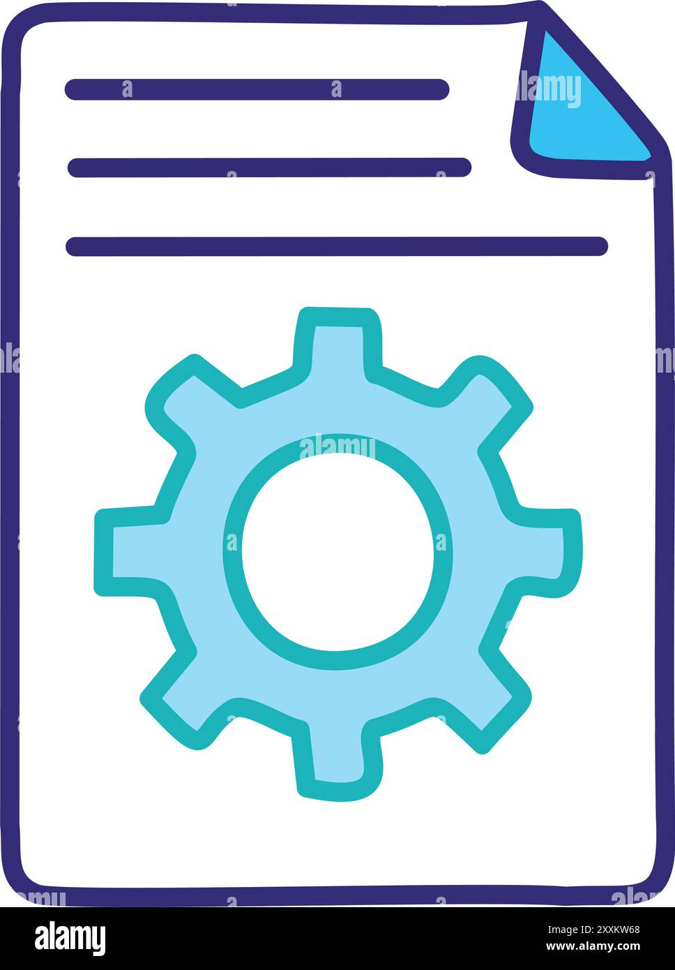 Blue settings symbol icon Stock Vector Images - Alamy