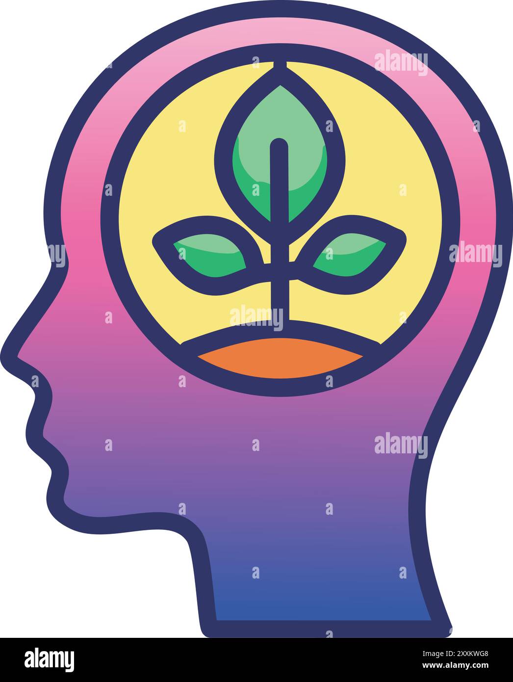 Cultivating personal development. Illustration of fostering ...