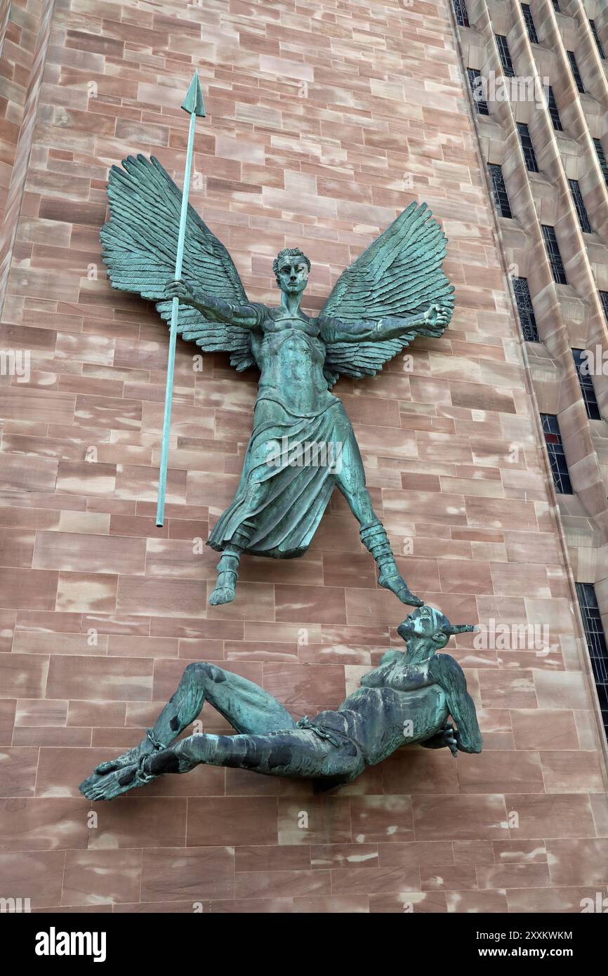 Victory over the Devil artwork bt Jacob Epstein at Coventry Cathedral ...