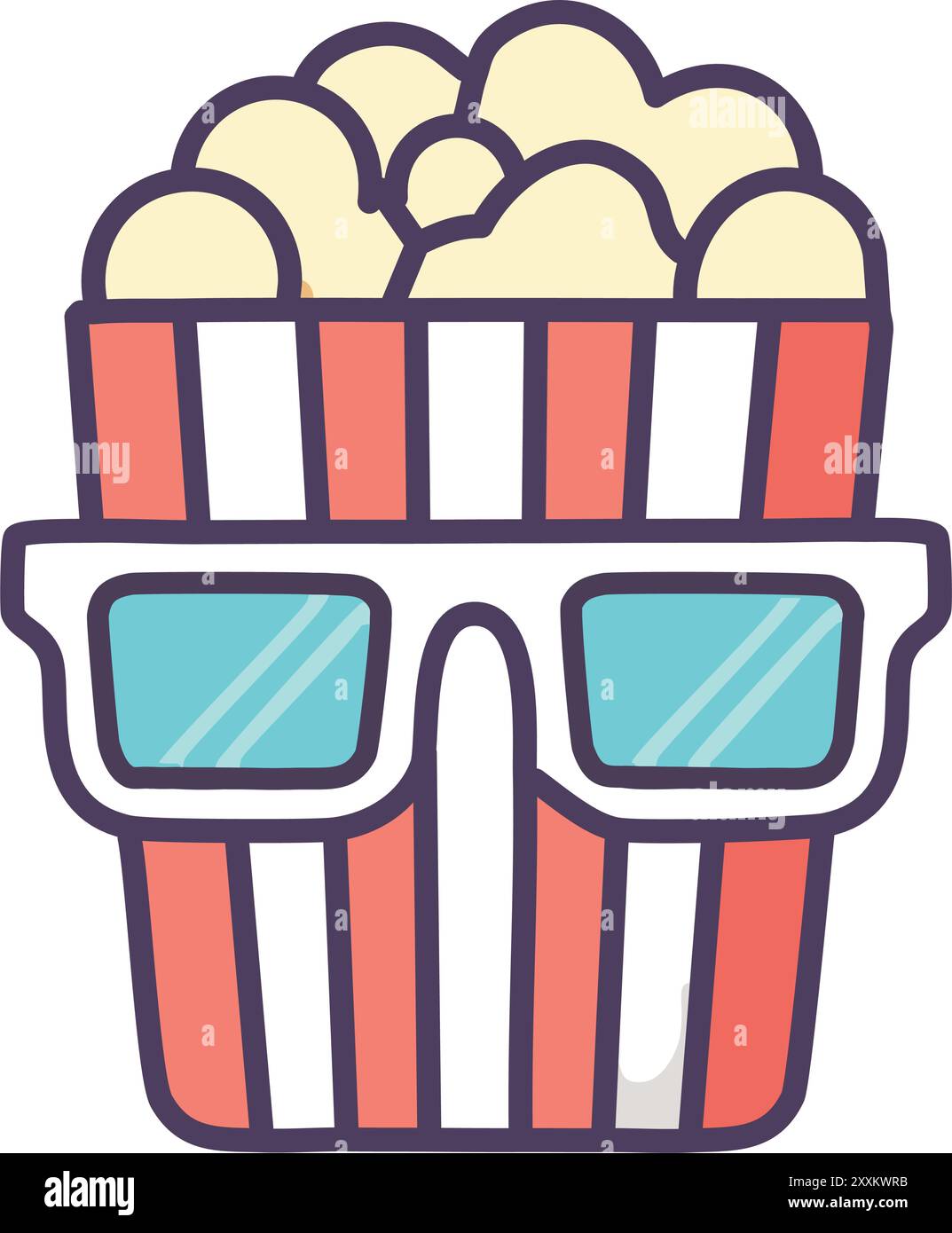 Bucket fresh popcorn 3d Stock Vector Images - Alamy