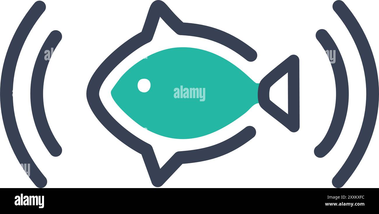 Sonar blue flat design hi-res stock photography and images - Alamy