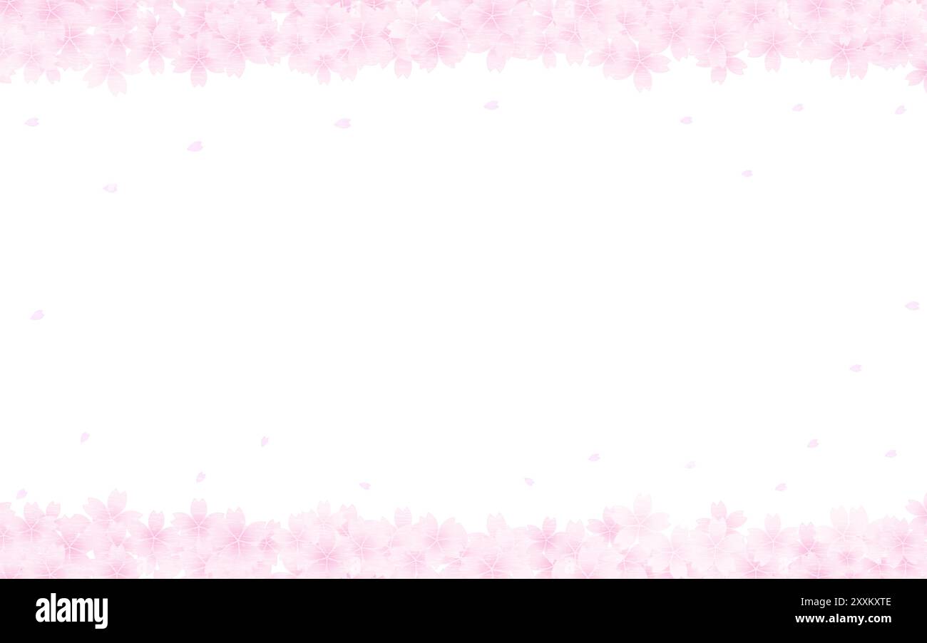 Cherry blossom frame, copy space in center, Vector Illustration Stock ...