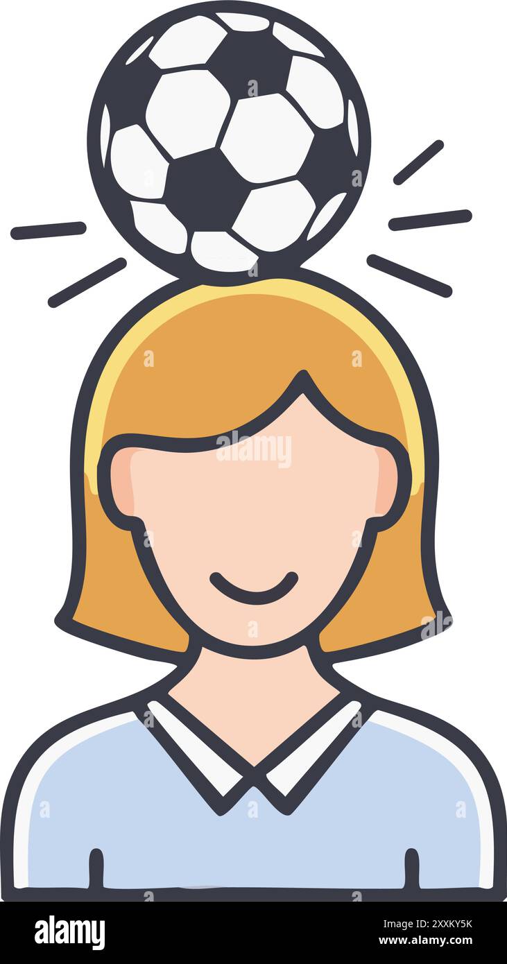 Girl balancing on a ball Stock Vector Images - Alamy