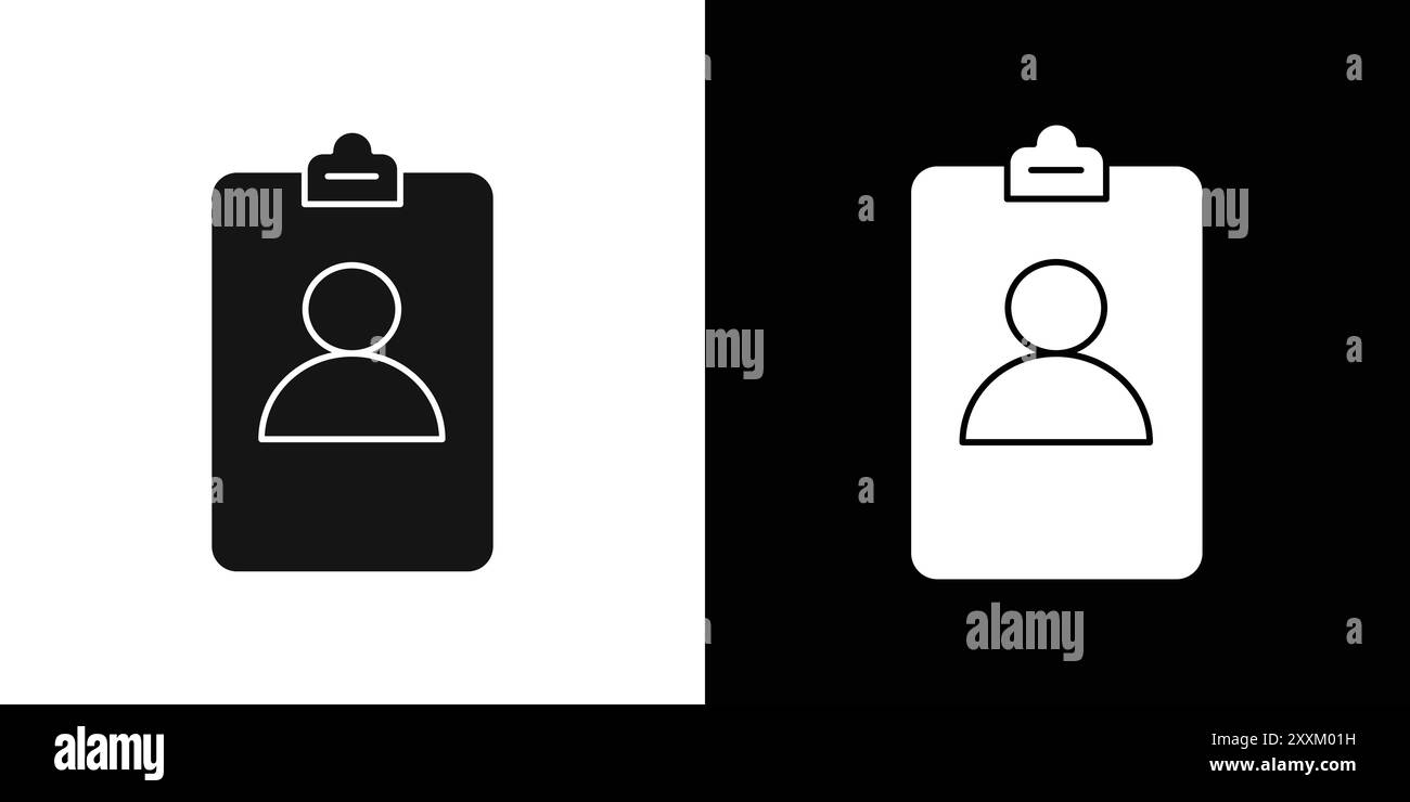 Assignment icon Vector symbol or sign set collection in black and white ...