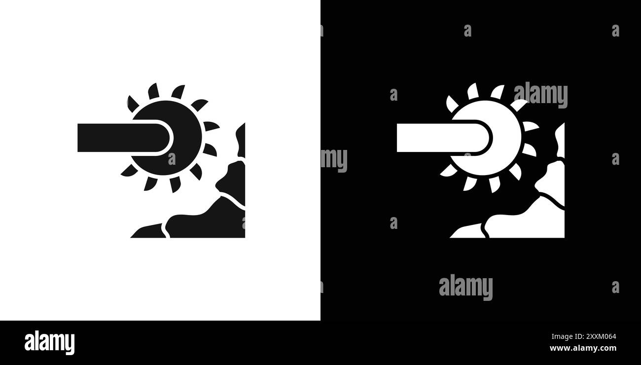 Bucket wheel excavator icon Vector symbol or sign set collection in ...