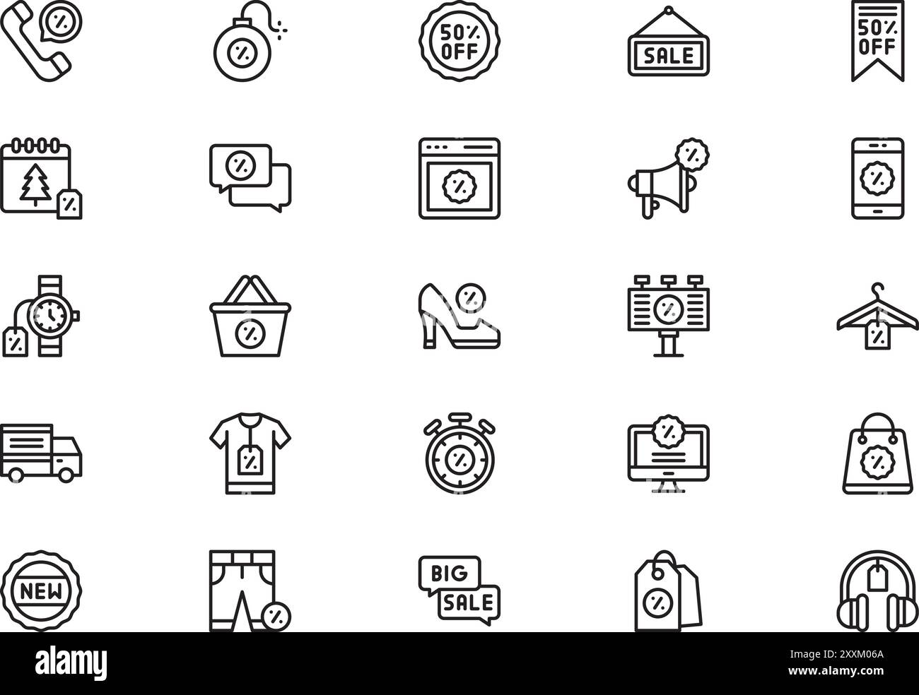 Discounts and offers icons collection is a vector illustration with ...