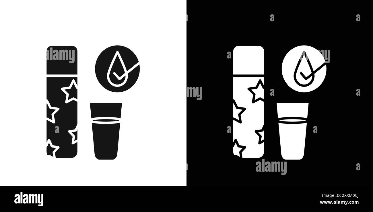 Drinking enough water icon Vector symbol or sign set collection in ...