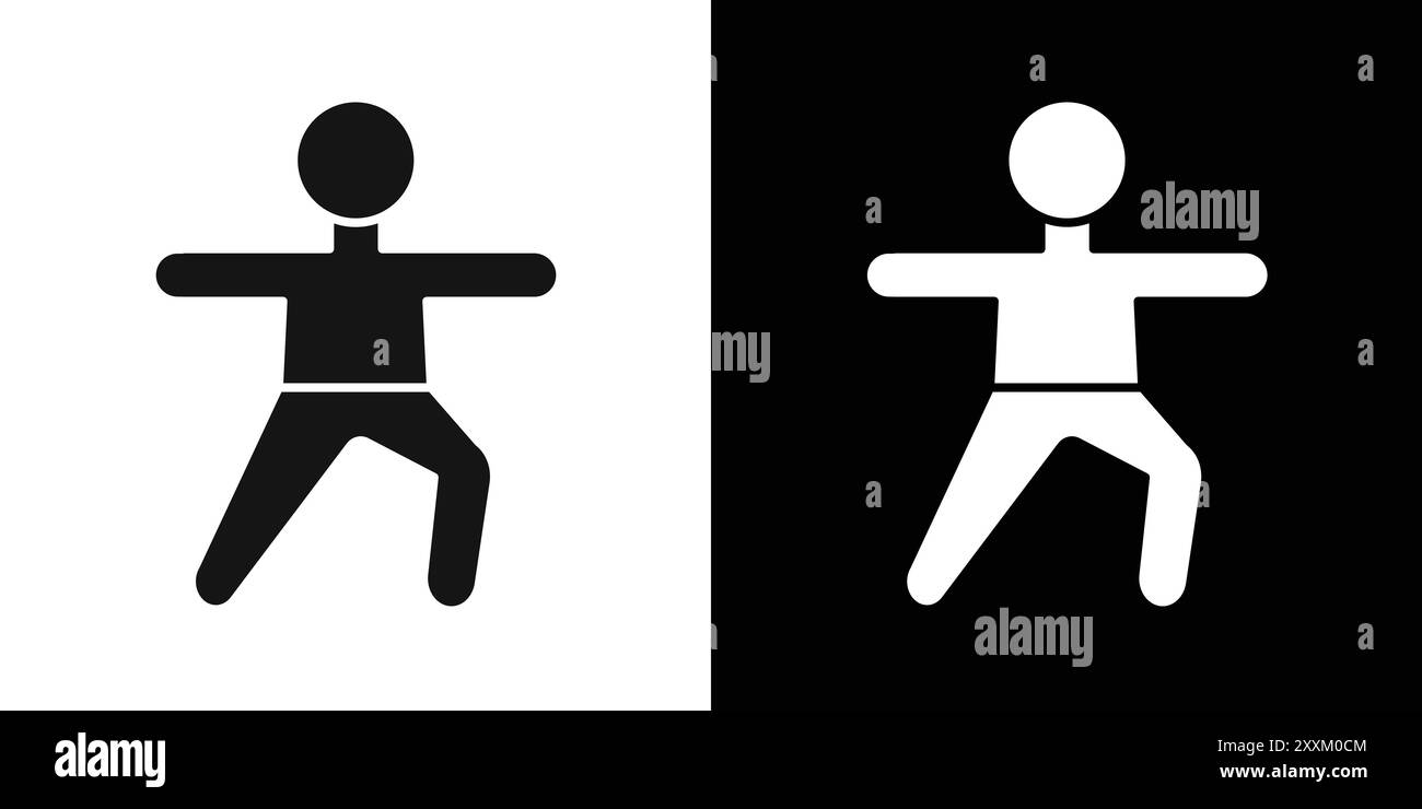 Fitness exercise icon Vector symbol or sign set collection in black and ...