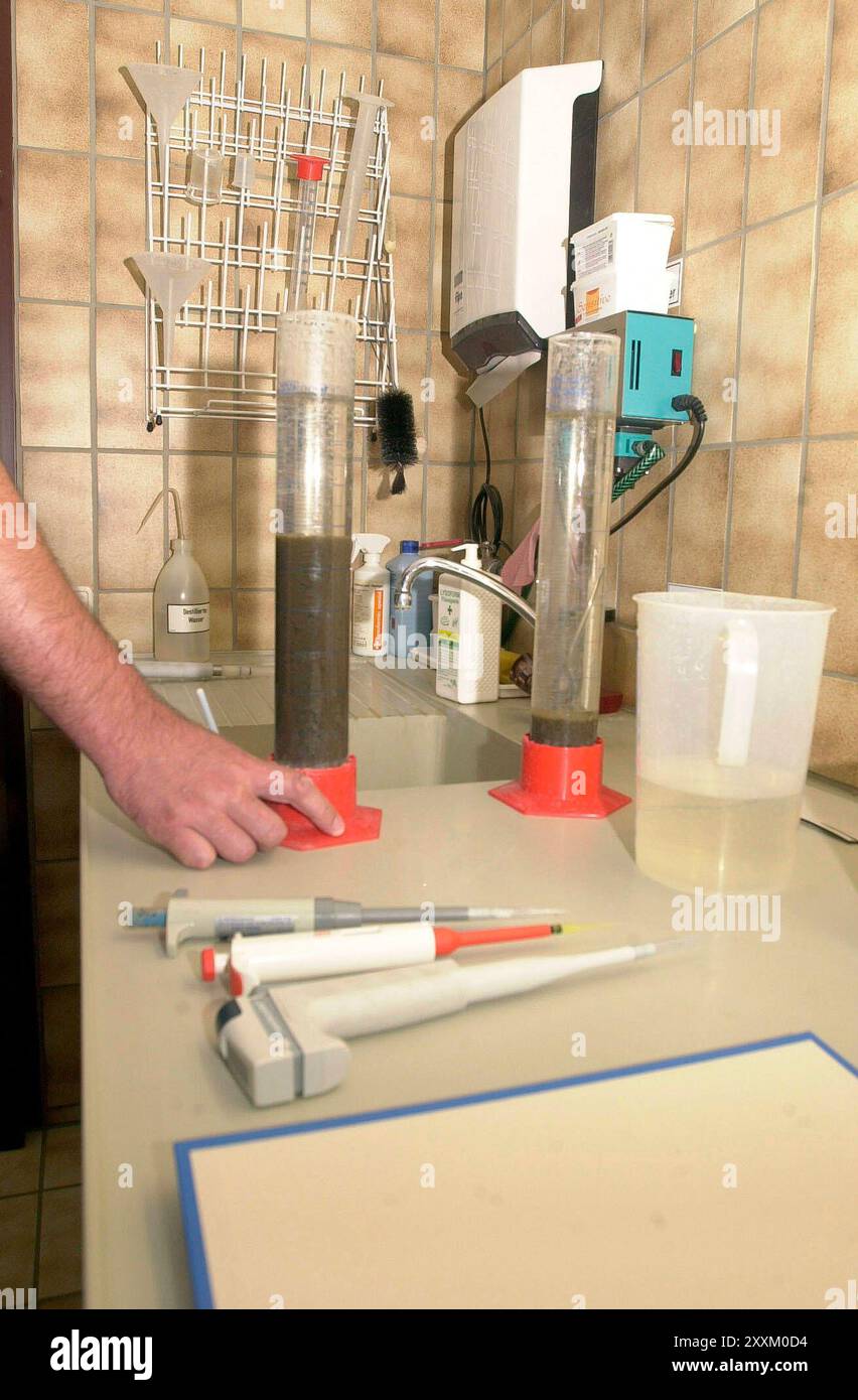 taking a sample to measure and analyse the water quality taking sample ...