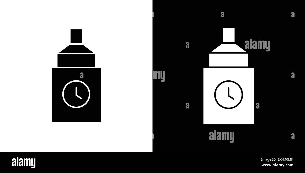 Big Ben icon Vector symbol or sign set collection in black and white ...