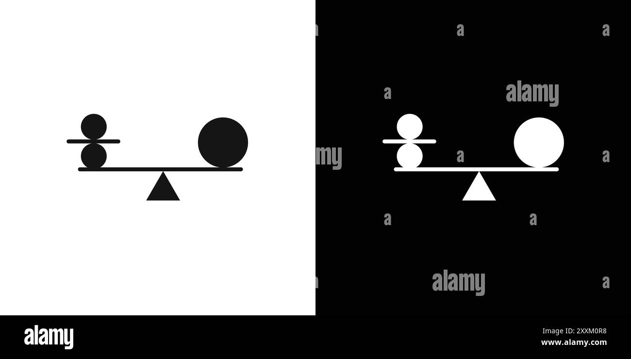 balancing icon Vector symbol or sign set collection in black and white ...