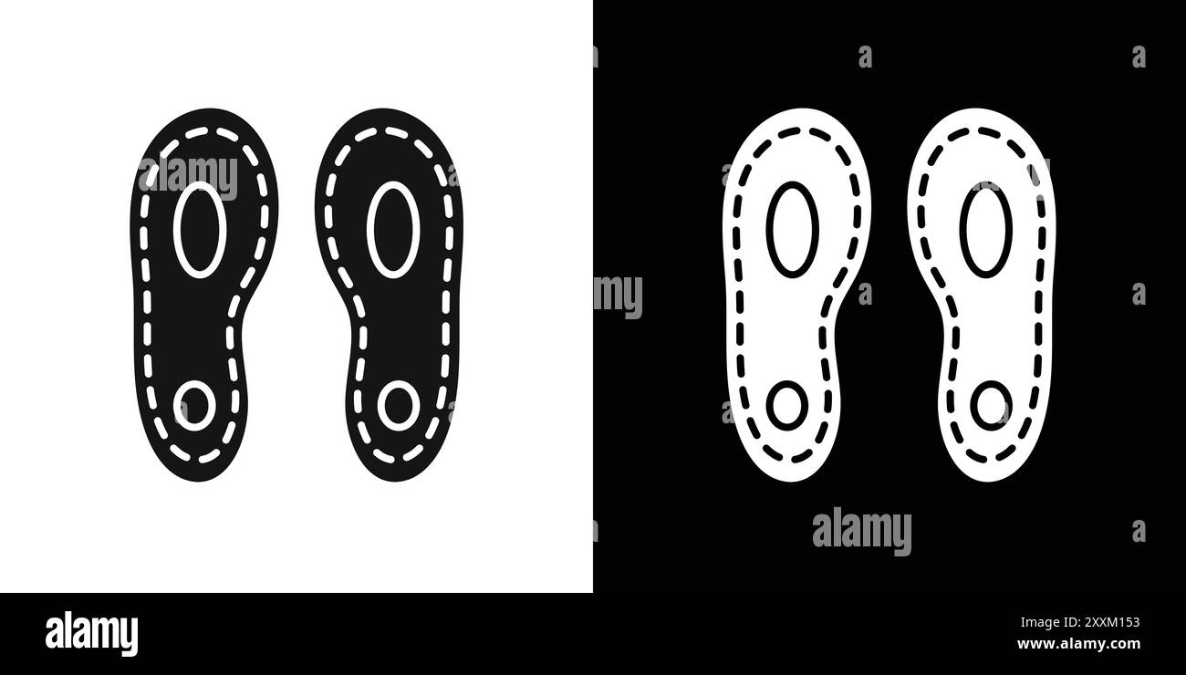 Orthopedic insoles icon Vector symbol or sign set collection in black ...