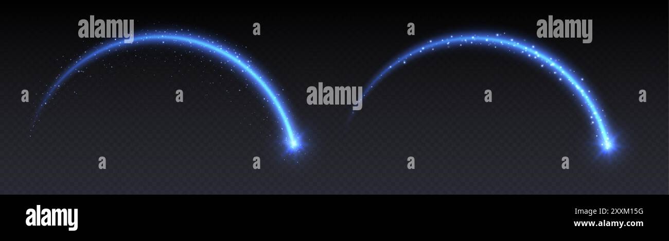 Glowing blue magic particle trail hi-res stock photography and images - Alamy