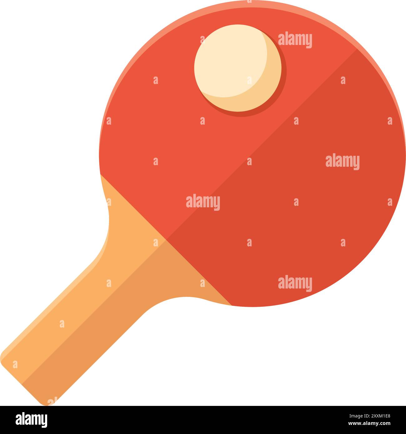 Ping pong icon in flat style. Racket and ball vector illustration on ...