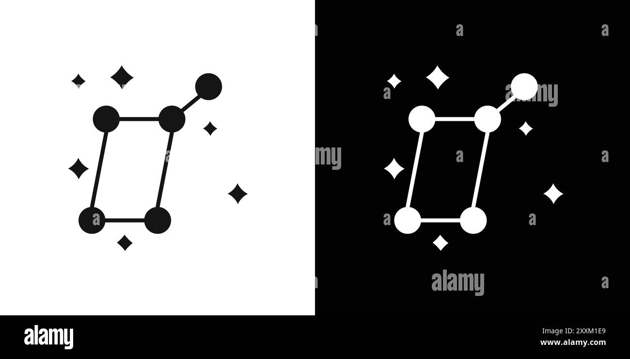 Lyra Constellation icon Vector symbol or sign set collection in black ...
