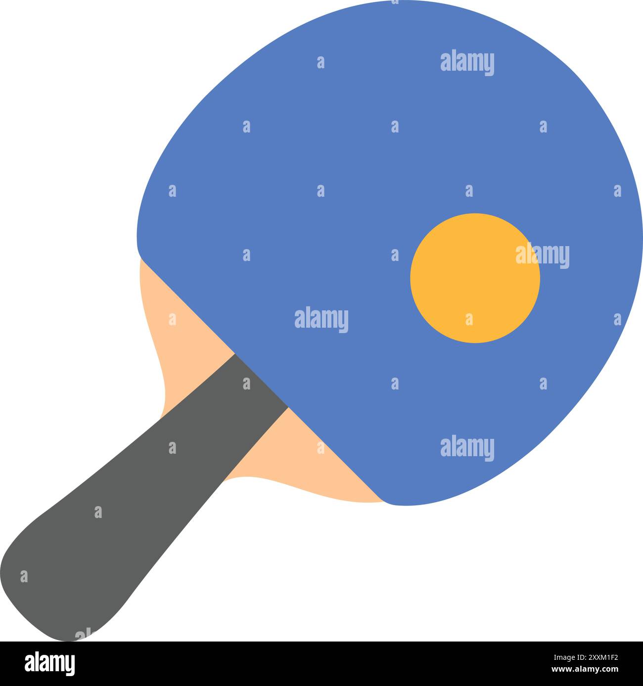 Ping pong icon in flat style. Racket and ball vector illustration on ...