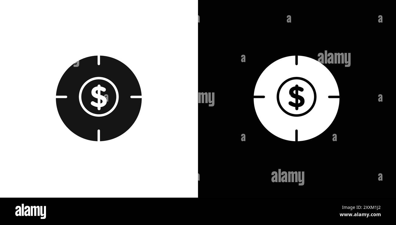 Funds hunting icon Vector symbol or sign set collection in black and ...