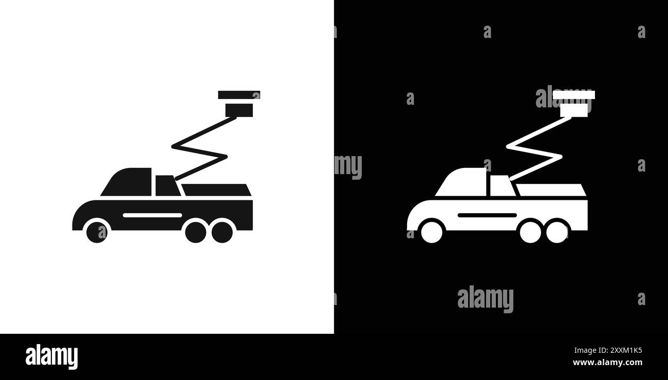 Fire truck sign Black and White Stock Photos & Images - Alamy