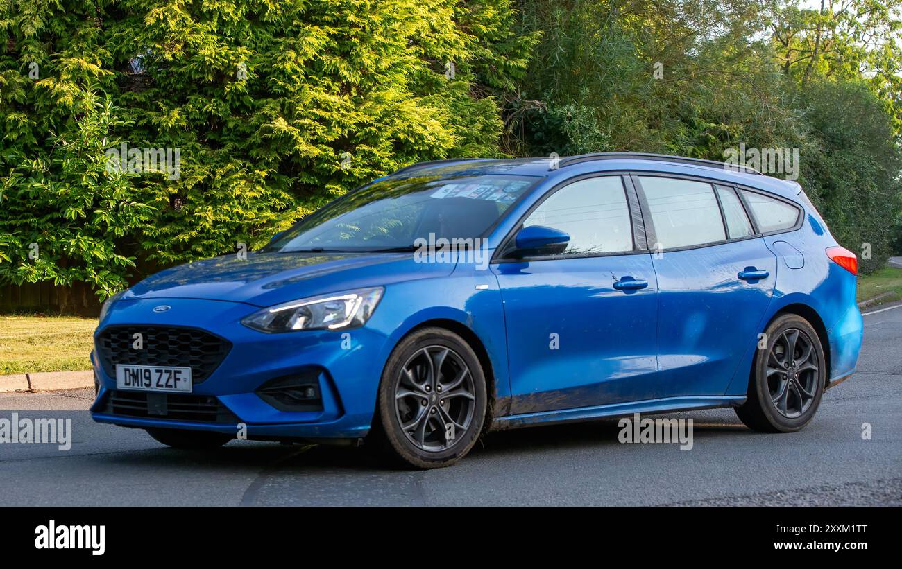 Whittlebury,Northants.,UK - Aug 25th 2024: 2019 blue Ford Focus st line ...