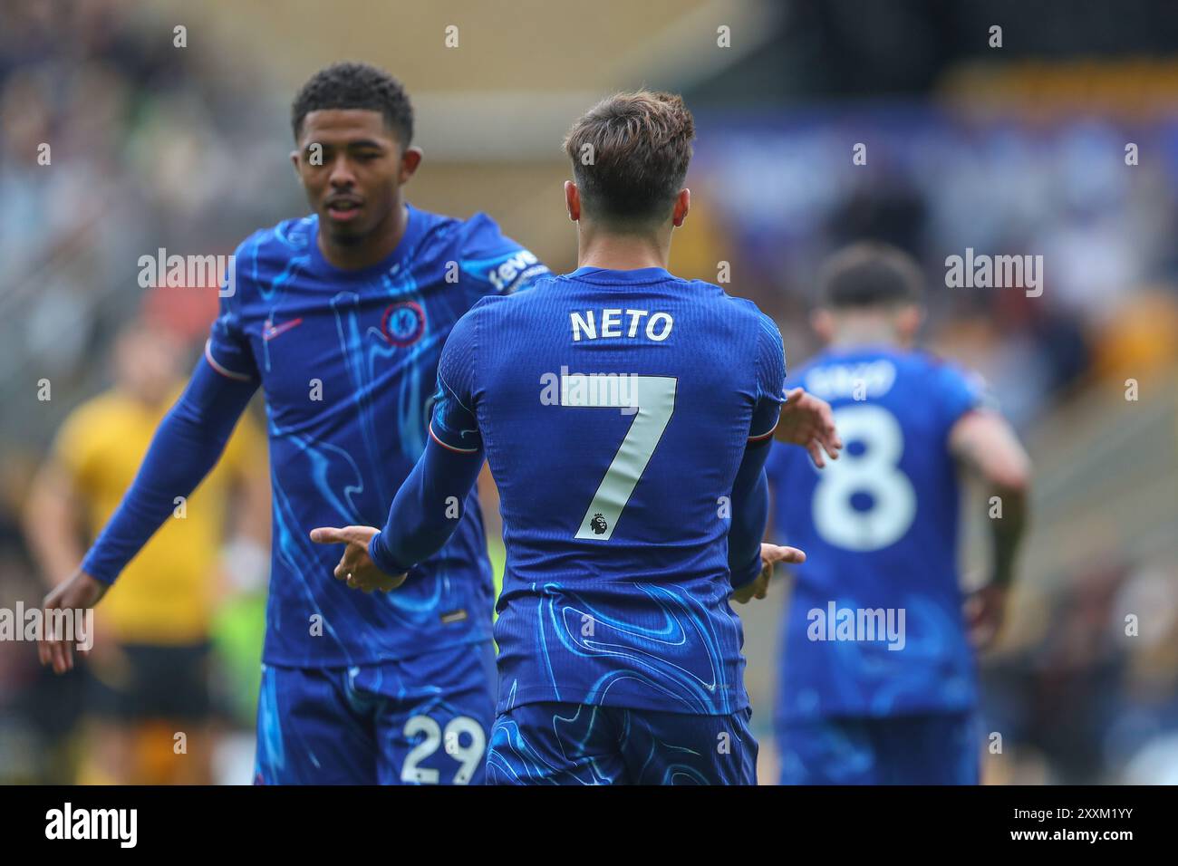The shirt back of Pedro Neto of Chelsea, No 7 was the squad number of ...